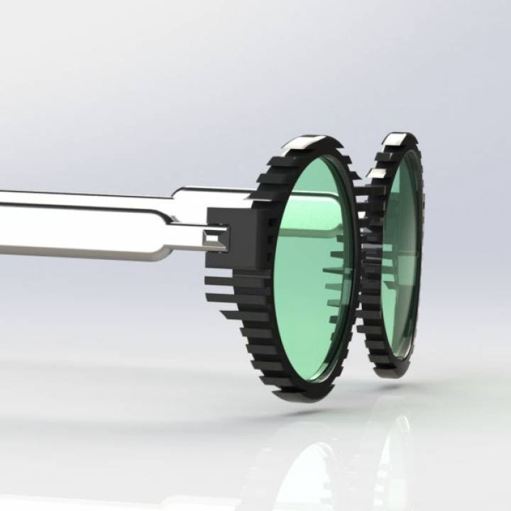 3D Printable #DesignItWright Motorcycle Glasses by Jonathan Lowe