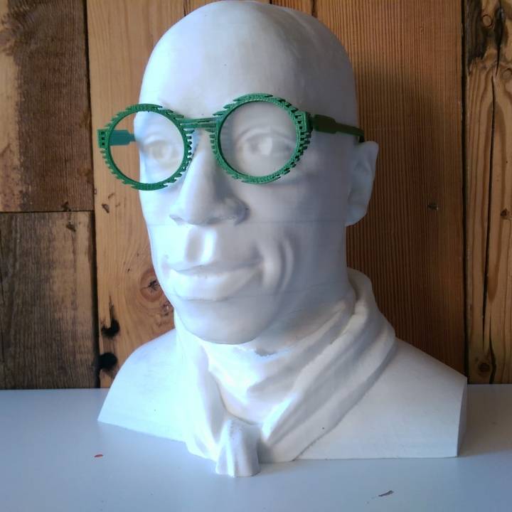 3D Printable #DesignItWright Motorcycle Glasses by Jonathan Lowe