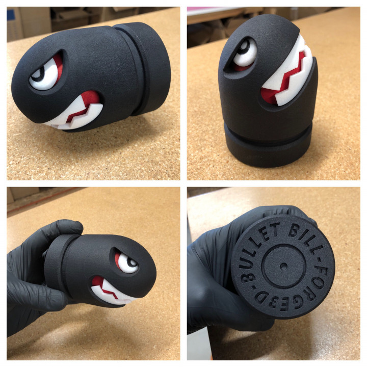 3D Print of BULLET BILL / BANZAI BILL by dub713