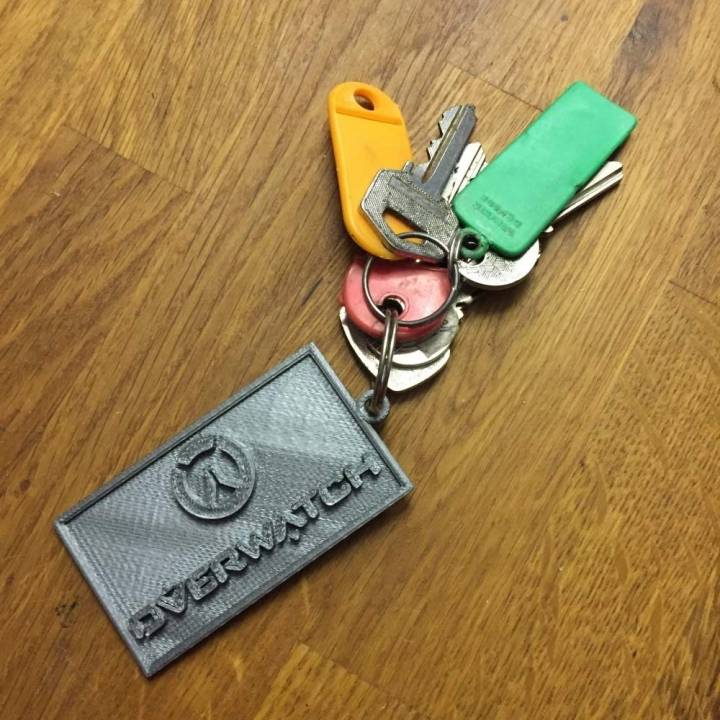 3D Printable OVERWATCH Keyring by Reg Taylor