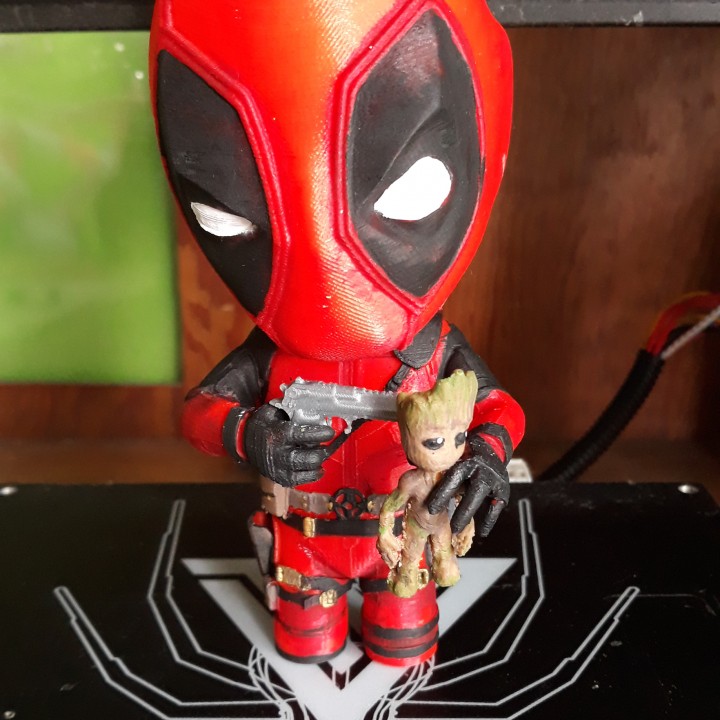 3D Printable Deadpool vs Groot by Ben-3D