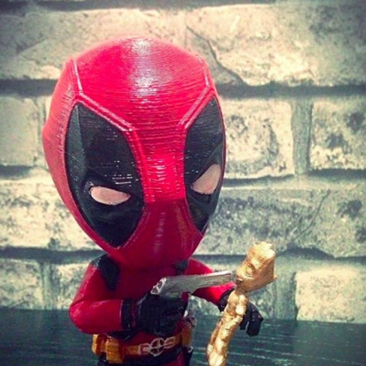 3D Print of Deadpool vs Groot by Wanhao