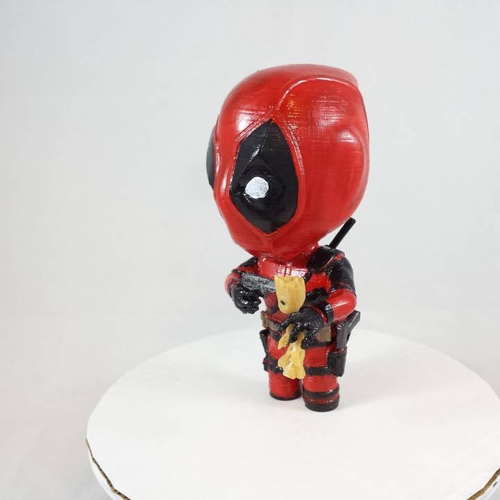 3D Printable Deadpool vs Groot by Ben-3D