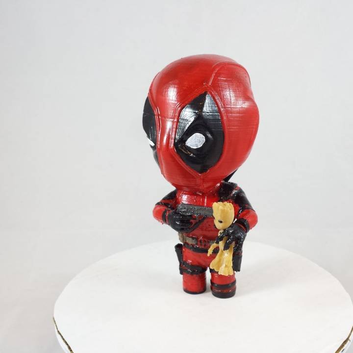 3D Printable Deadpool vs Groot by Ben-3D