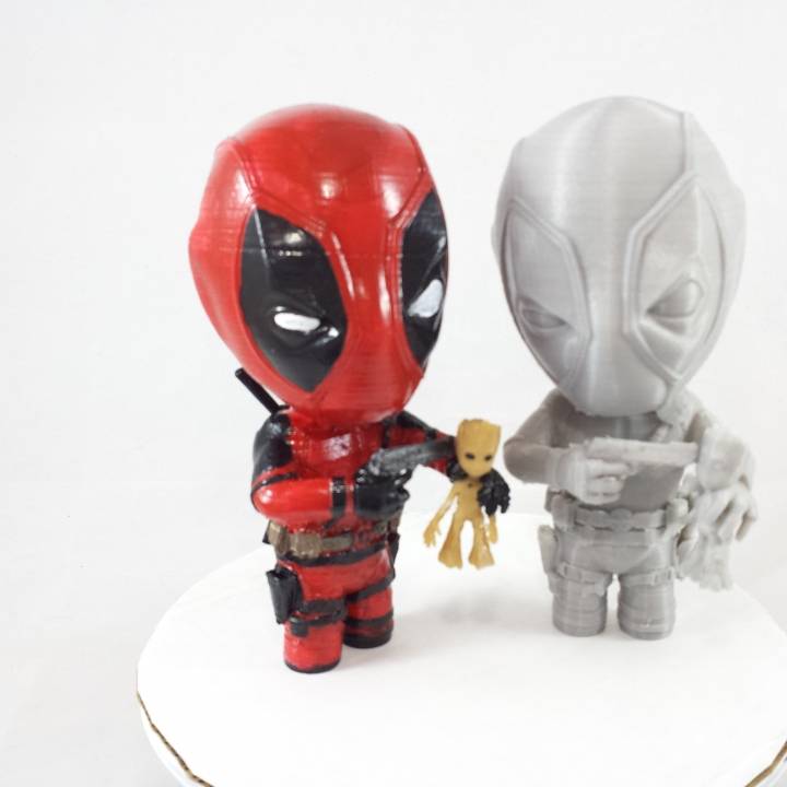 3D Printable Deadpool vs Groot by Ben-3D