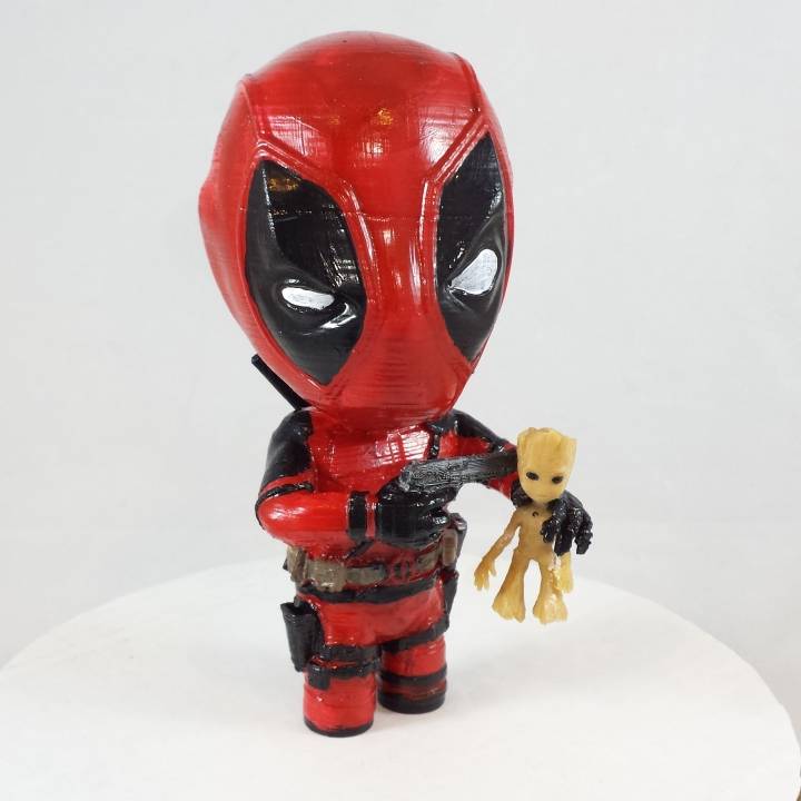 3D Printable Deadpool vs Groot by Ben-3D
