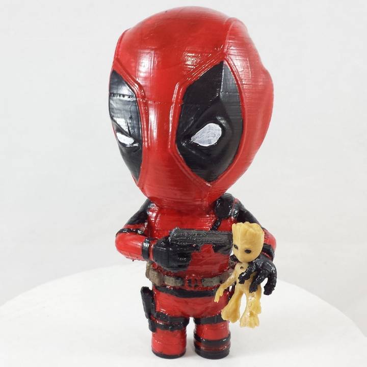 3D Printable Deadpool vs Groot by Ben-3D