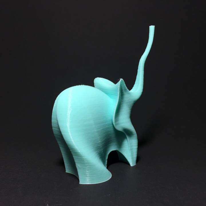 3D Printable Cute Elephant by Carlos Perez