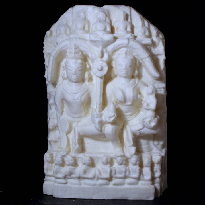 3D Printable Sitting Jain Yashka and Yakshini by Scan The World
