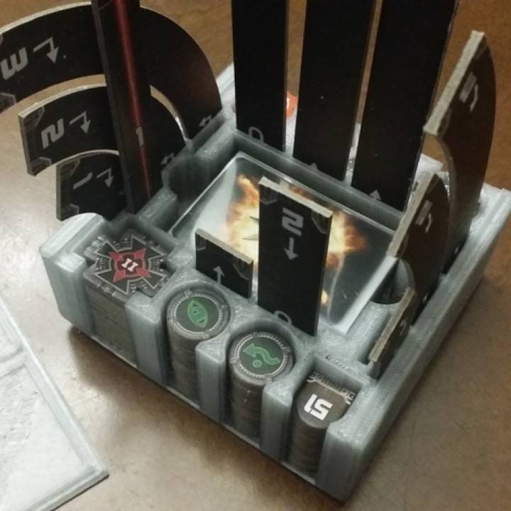 3D Printable Improved X-Wing Token Holder by Nate Johnson