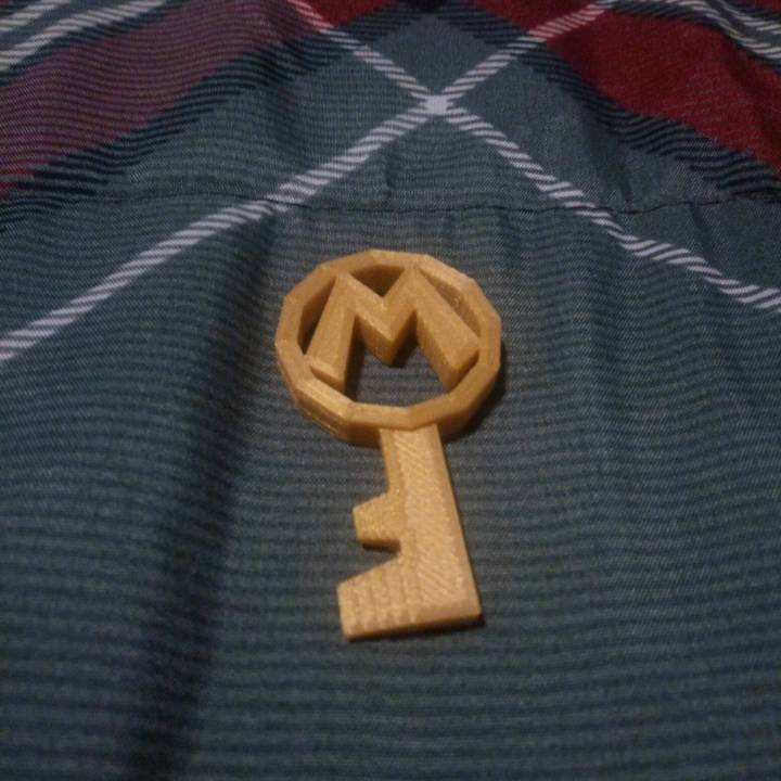 3D Printable Mario 64 DS Key by scrid2000