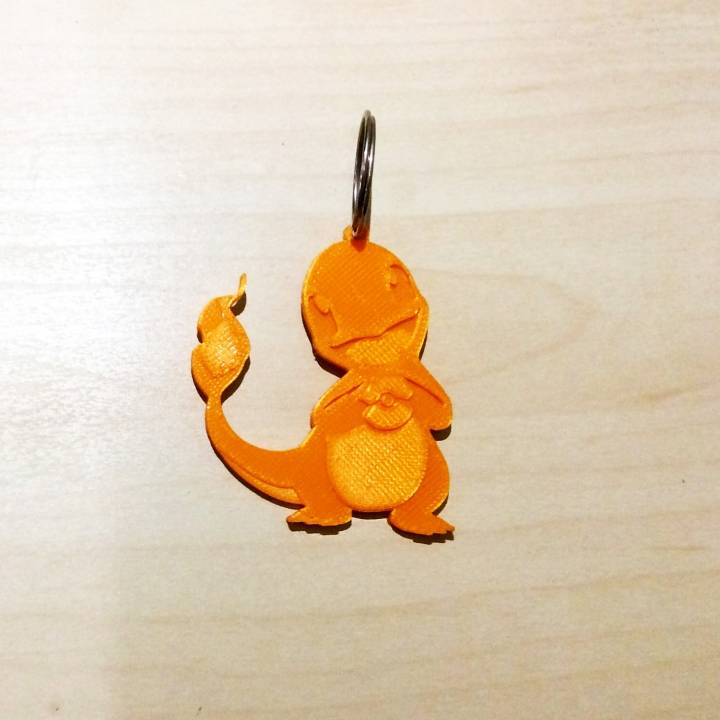 3D Printable Charmander Key Chain by Nate Create