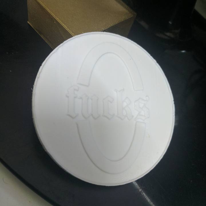3D Printable zero f*cks given coin by AlAli