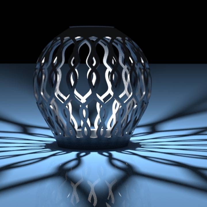 3D Printable Ornamental Lamp Cover by MOAYAD