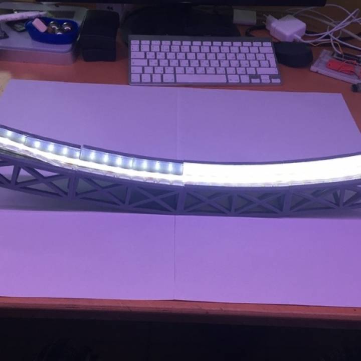 3D Printable Led Bridge Lamp Universal Segment by Janis Jakaitis