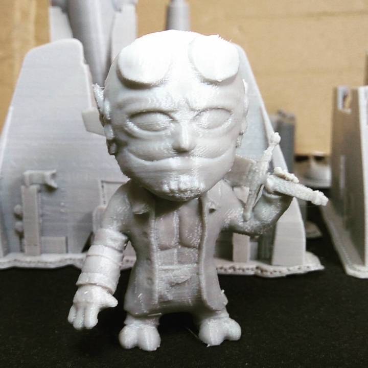 3D Printable hellboy (chibi) by 73ck