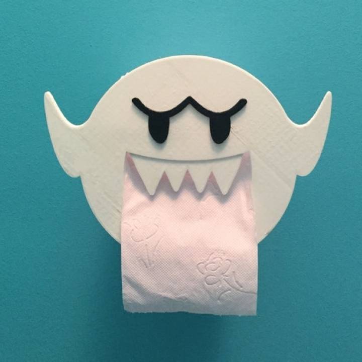 3D Printable Boo Toilet paper holder by Alexandre BRIAL