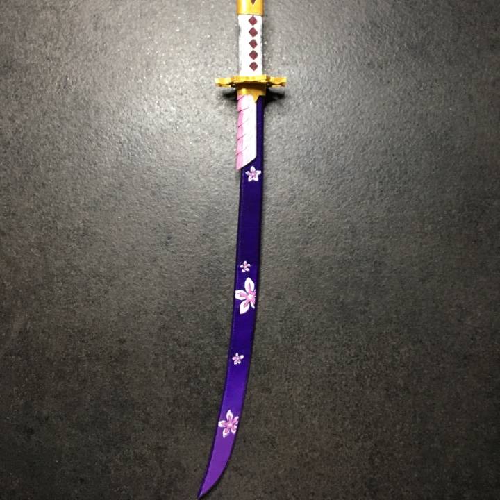 3D Printable Monster Hunter Kakaru Kumo Naki katana by Fotis Mint Studios