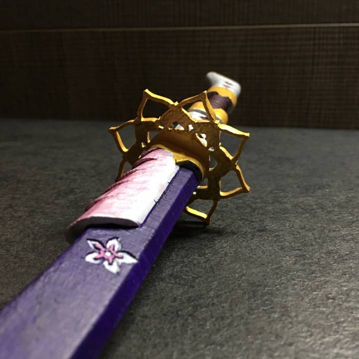 3D Printable Monster Hunter Kakaru Kumo Naki katana by Fotis Mint Studios