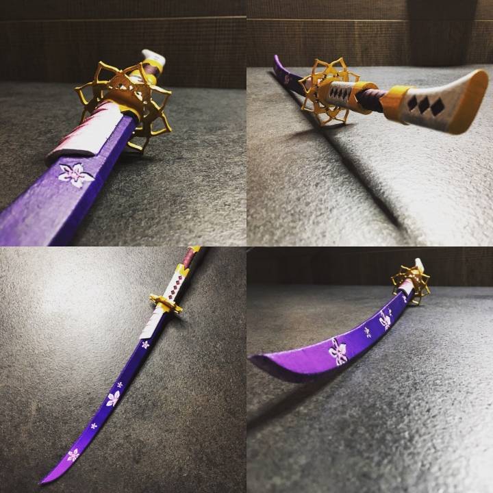 3D Printable Monster Hunter Kakaru Kumo Naki katana by Fotis Mint Studios