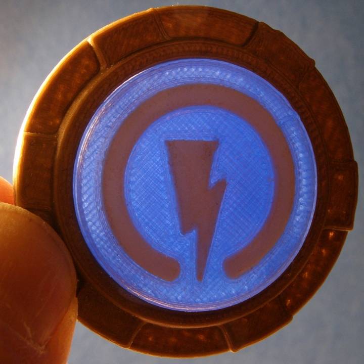 3D Printable Rusty Rivets Badge by Matteo Sgherri