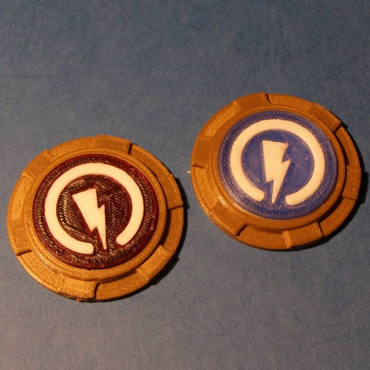 3D Printable Rusty Rivets Badge by Matteo Sgherri