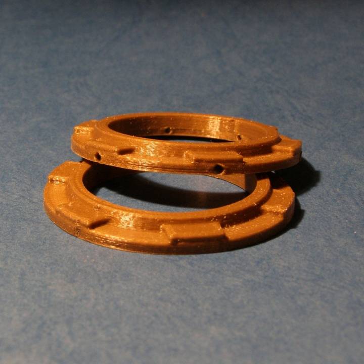 3D Printable Rusty Rivets Badge by Matteo Sgherri