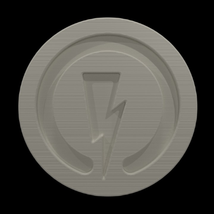 3D Printable Rusty Rivets Badge by Matteo Sgherri