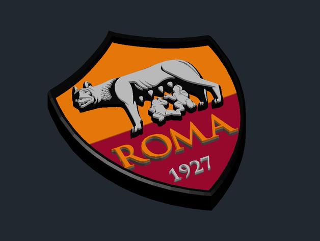 3D Printable AS Roma - Logo by Chris Schneider