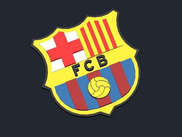 3D Printable FC Barcelona - Logo by Chris Schneider