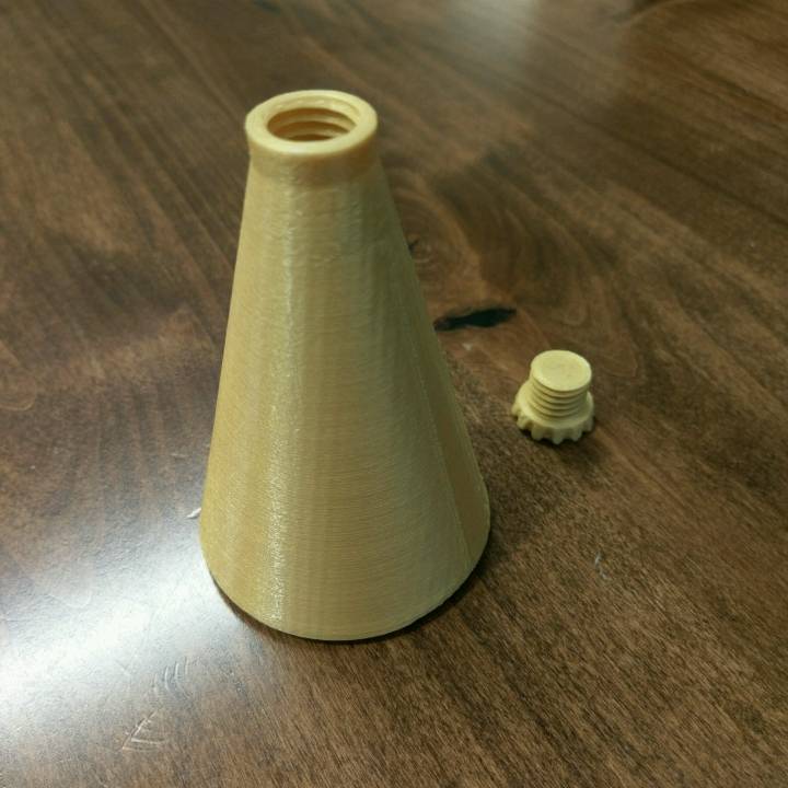 3D Printable Cone Bottle with Screw Lid ( Flask ) by Gregg Pedersen