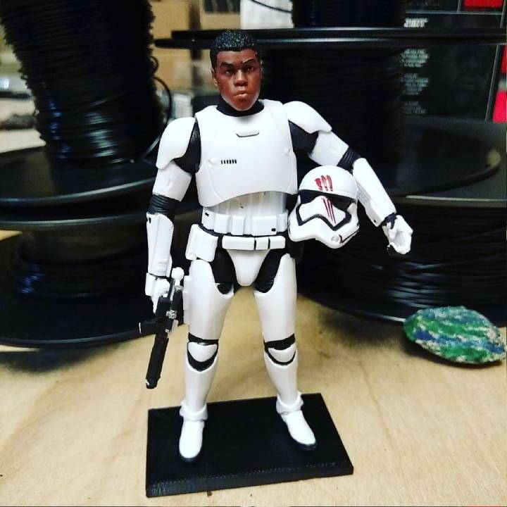 3D Printable Display Stand for Star Wars Black Series 6 inch Stormtroopers by Jeff Tucker