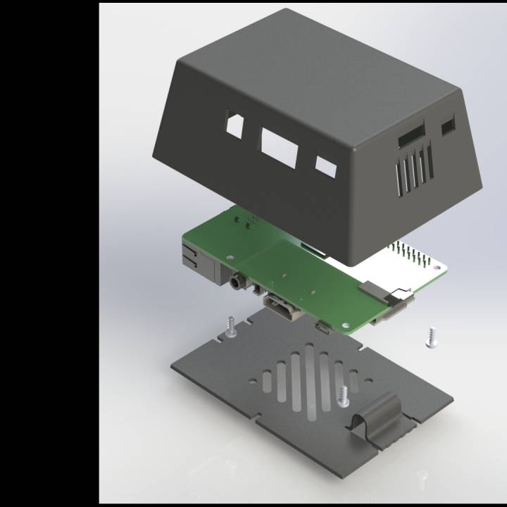 3D Printable Case for Raspberry Pi 2 Model B by Primoz Cepin