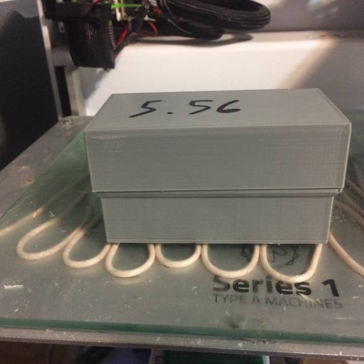 3D Printable 5.56 ammo storage box 50 rounds by Shane Felts