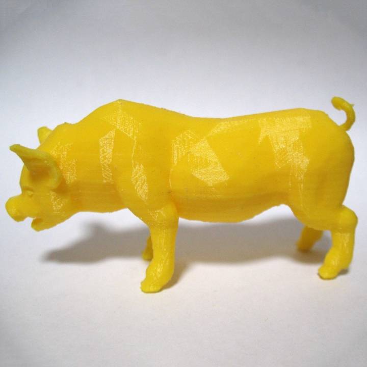 3D Printable pig low poly by philippe olkhovsky