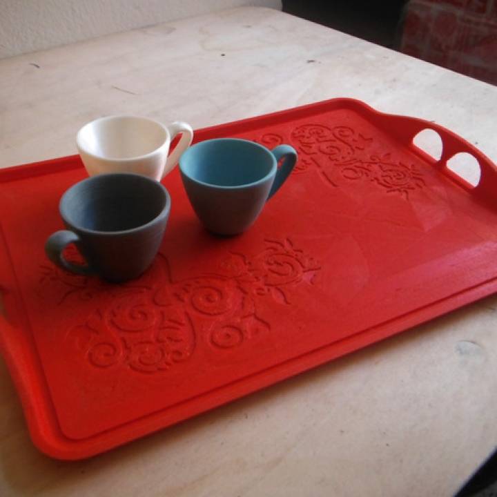 3D Printable Basic teatime tray by Guido Maurizio