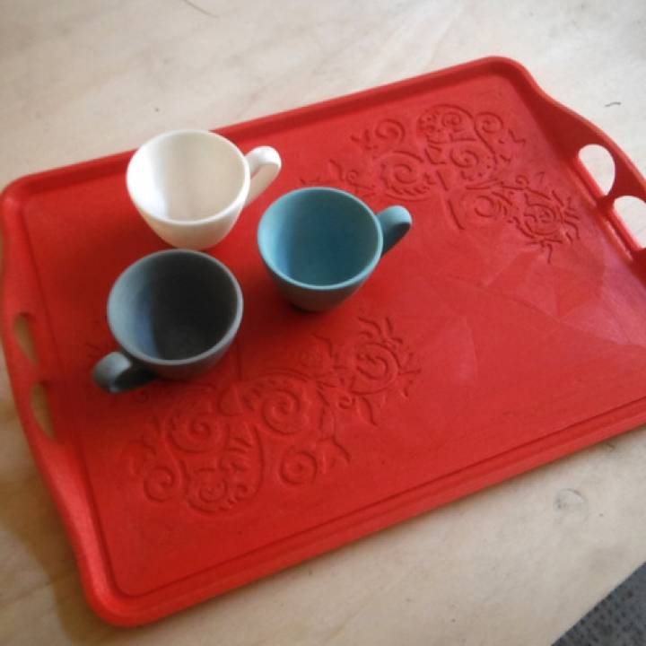 3D Printable Basic teatime tray by Guido Maurizio
