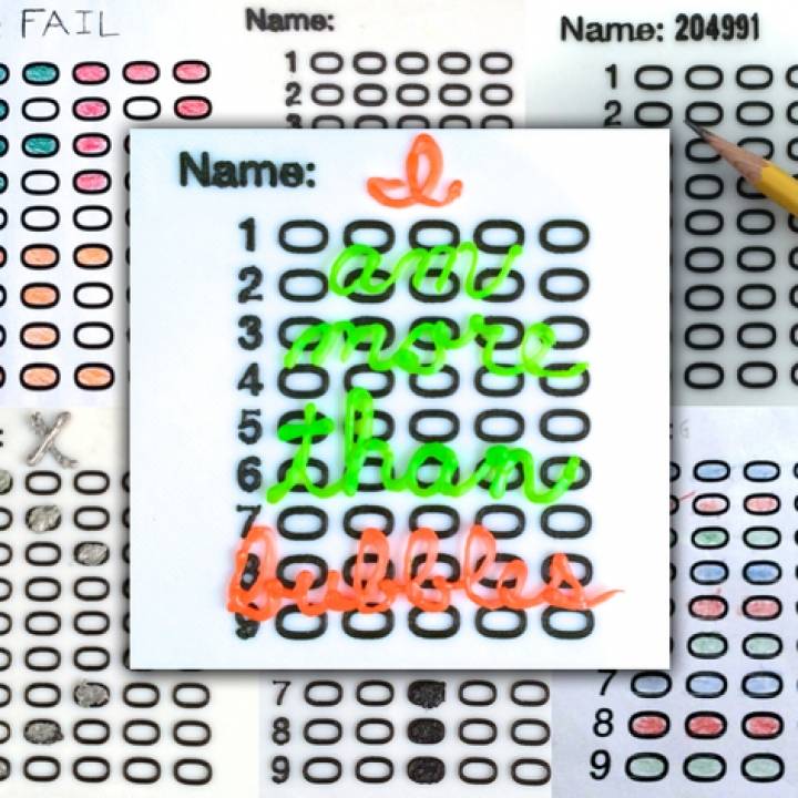 3D Printable Collaborative Art Project: Bubbles on a Page by Josh Ajima