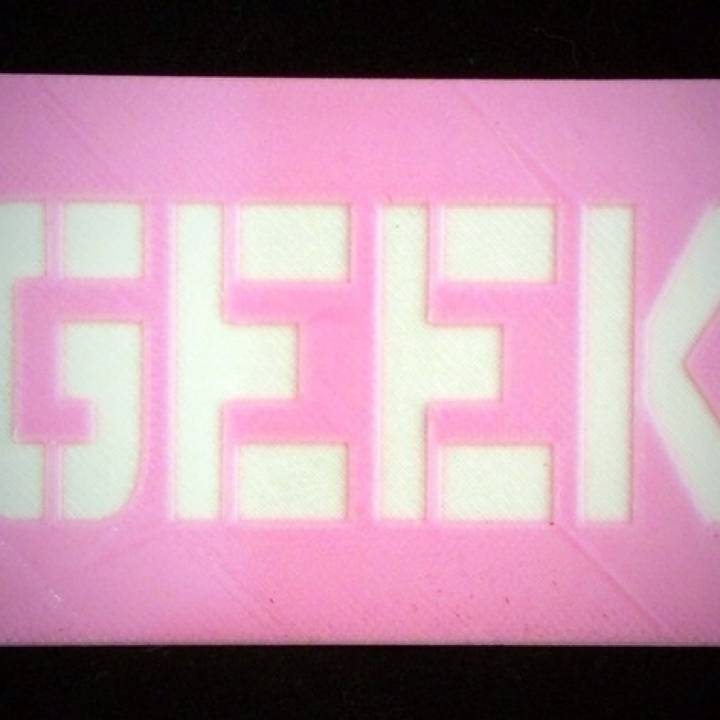 3D Printable Geek Card - @mathgrrl Edition by Josh Ajima