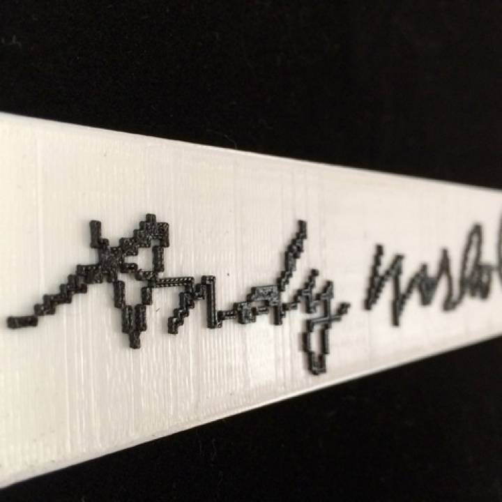 3D Printable Andy Warhol's Signature by Josh Ajima