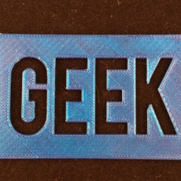 3D Printable GEEK Card by Josh Ajima