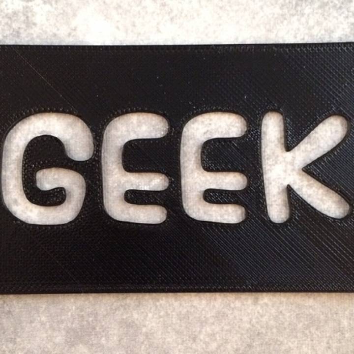 3D Printable GEEK Card by Josh Ajima