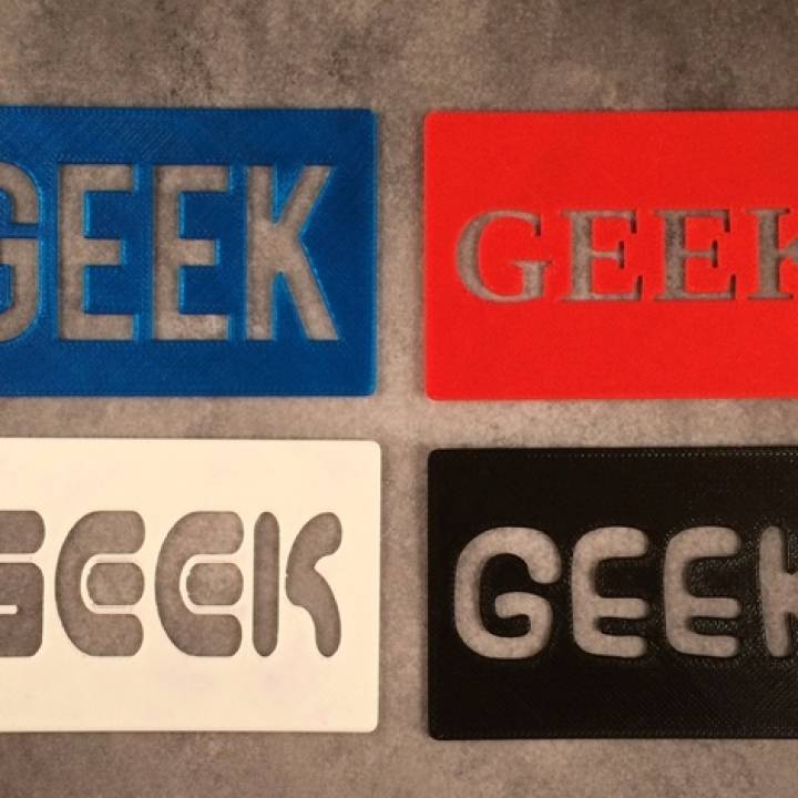 3D Printable GEEK Card by Josh Ajima