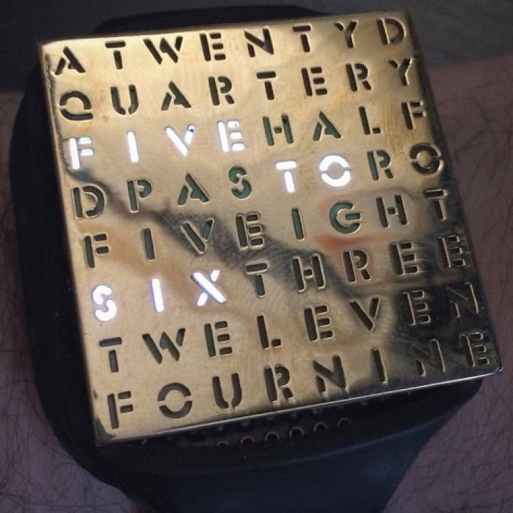 3D Printable Wordclock faceplate by Dano Wall