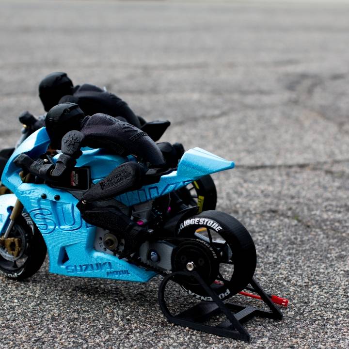 3D Printable 2016 Suzuki GSX-RR MotoGP RC Motorcycle by Brett Turnage