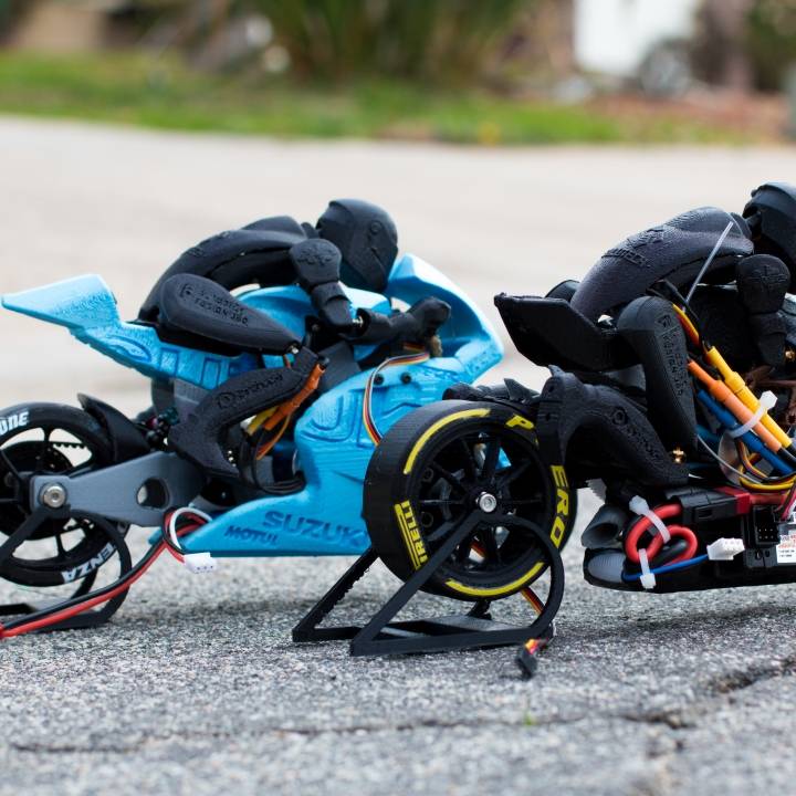 3D Printable 2016 Suzuki GSX-RR MotoGP RC Motorcycle by Brett Turnage