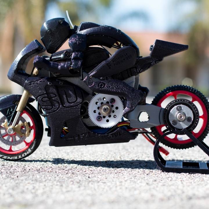 3D Printable 2016 Suzuki GSX-RR MotoGP RC Motorcycle by Brett Turnage