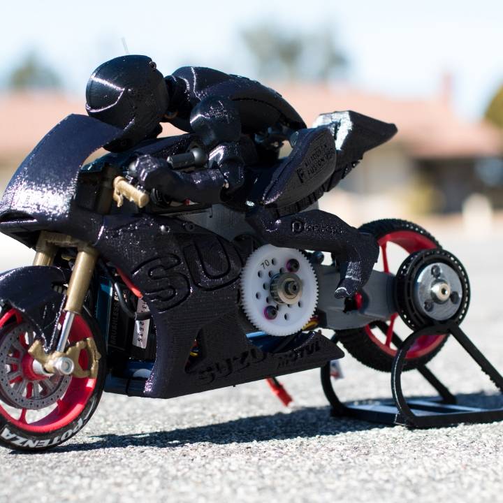 3D Printable 2016 Suzuki GSX-RR MotoGP RC Motorcycle by Brett Turnage