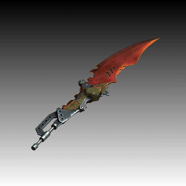 3D Printable Monster Hunter - Abiorugu Greatsword by Jukka Seppänen