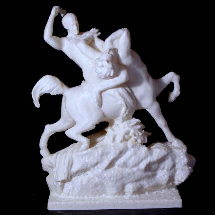 3D Printable Theseus fighting the Centaur Biénor by Scan The World